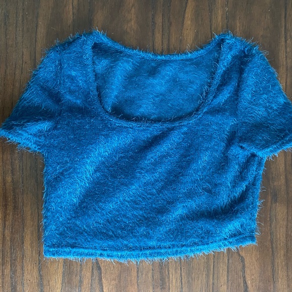 Tops | Fuzzy Crop Top | Poshmark